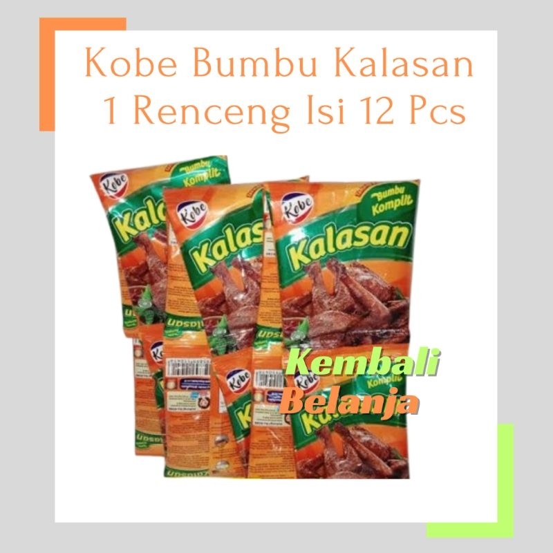 Jual 1 Renceng Isi 12 Pcs Kobe Bumbu Ayam Kalasan 35 Gram/ Bumbu ...