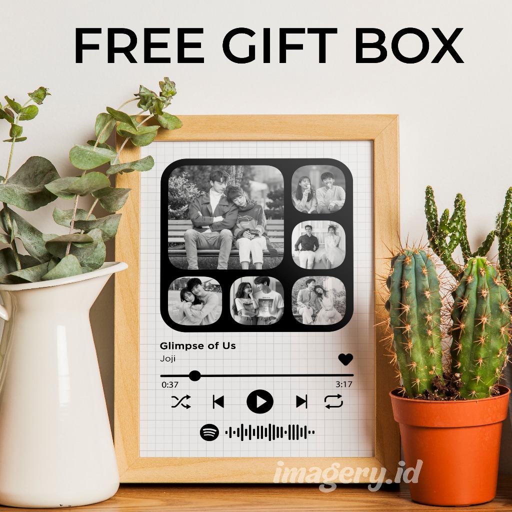 Jual Custom Frame Lagu Bingkai Foto Aesthetic Kado Ulang Tahun Cewek ...