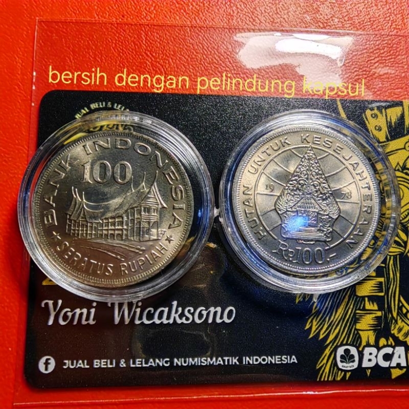 Jual koin kuno 100 rupiah wayang tipis 1978 bekas kinclong asli ...