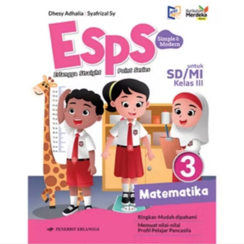 Jual BUKU ESPS MATEMATIKA KELAS 3 SD/MI KURIKULUM MERDEKA REVISI ERLANGGA | Shopee Indonesia