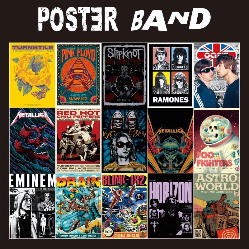 Jual POSTER BAND l AESTHETIC UNTUK HIASAN KAMAR l KEREN GAHAR | Shopee ...
