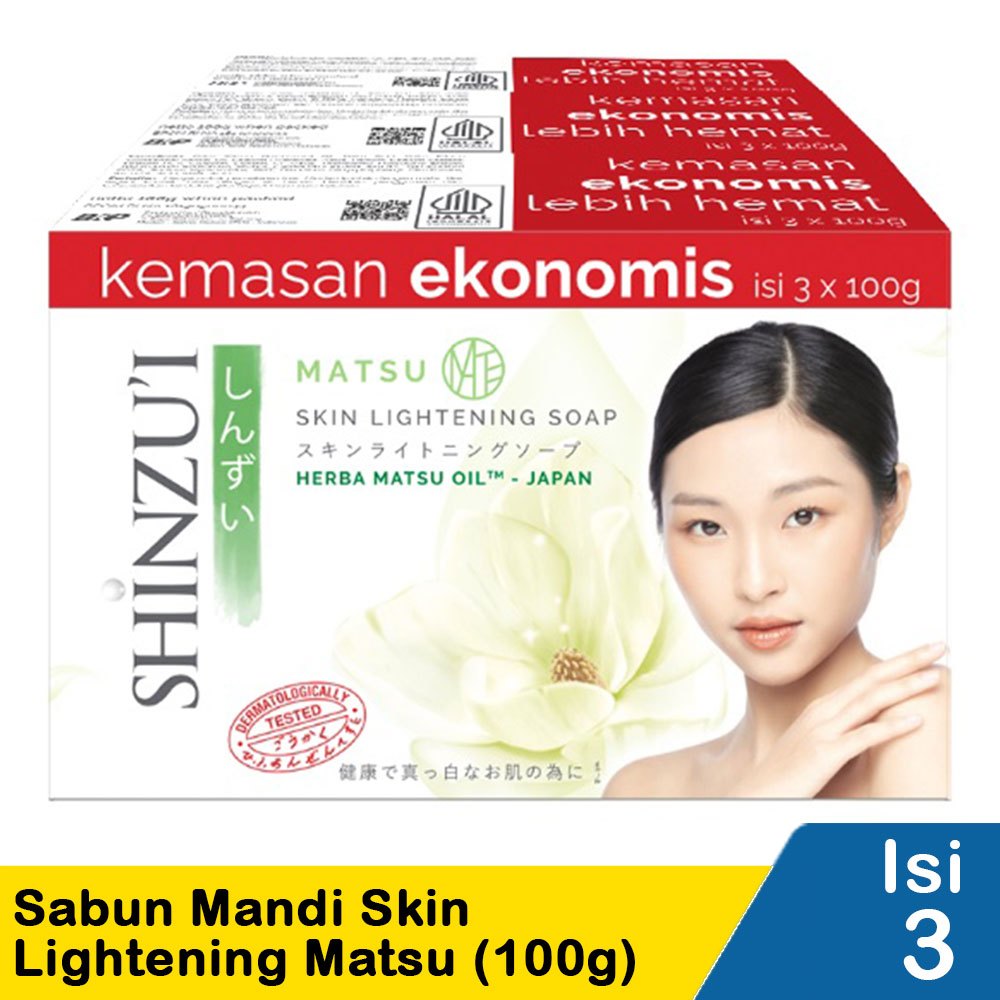 Jual shinzu'i sabun mandi skin lightening matsu 3x100g | Shopee Indonesia