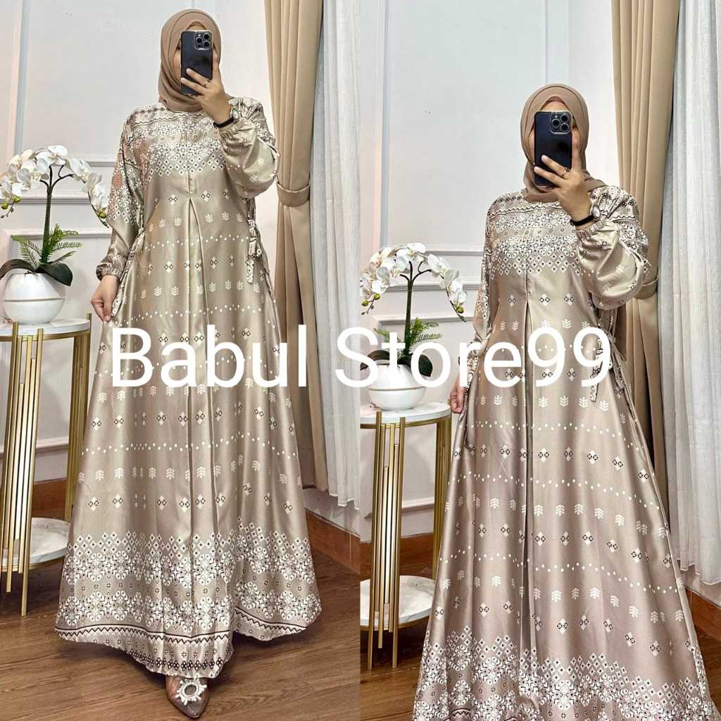 Jual Gamis Jumbo Layla Silk Premium Motif Terbaru Dan Kekinian Busui ...