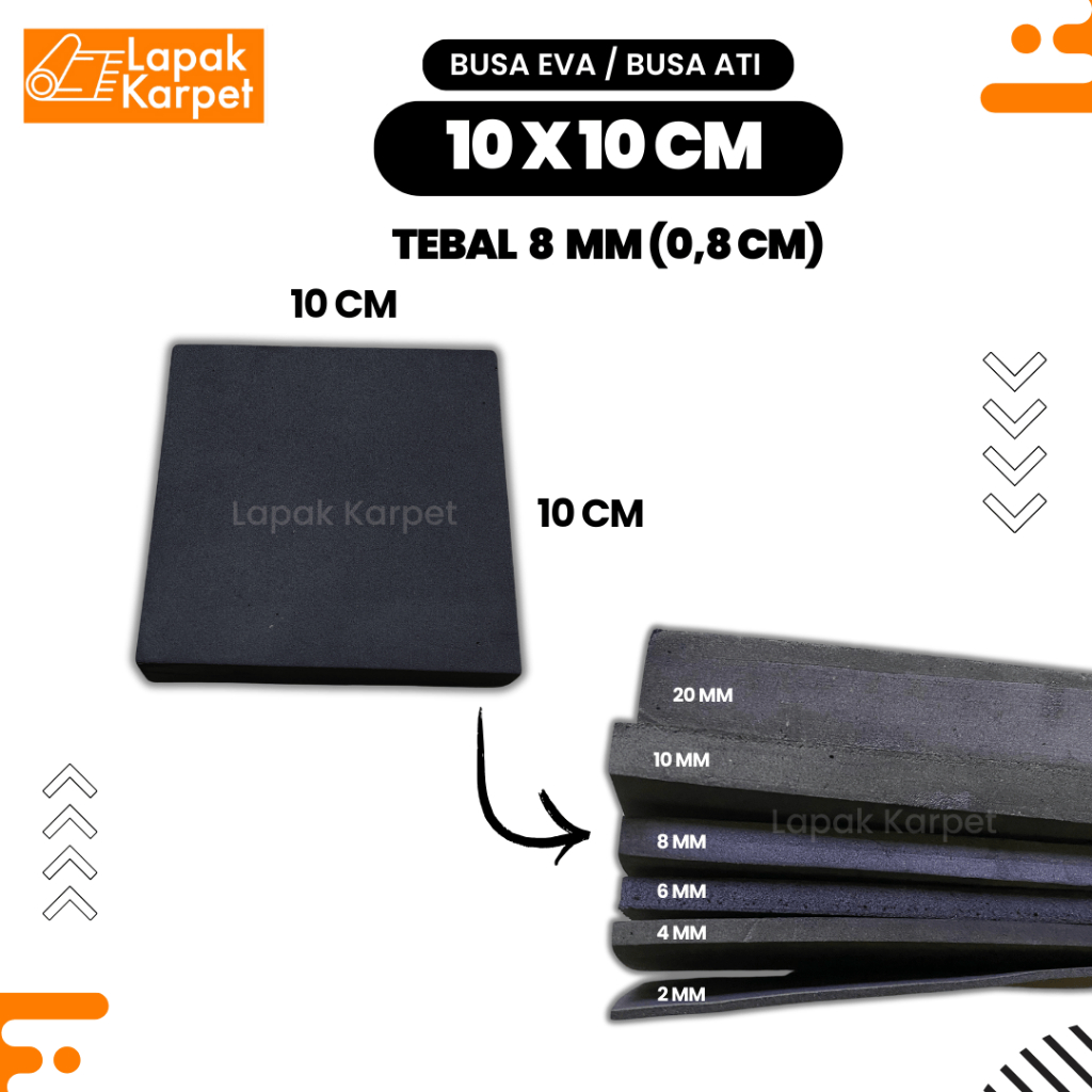 Jual Busa Eva / Busa Ati / Sponge Eva / Eva Foam / Ukuran 10x10 cm ...
