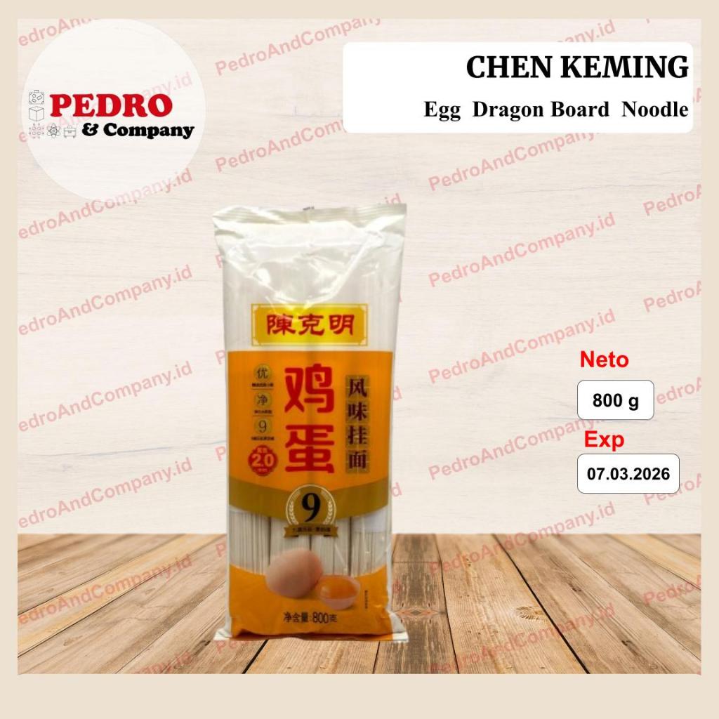 Jual Chen Keming Egg Dragon Board Noodle 800 gram mie telor china dried ...