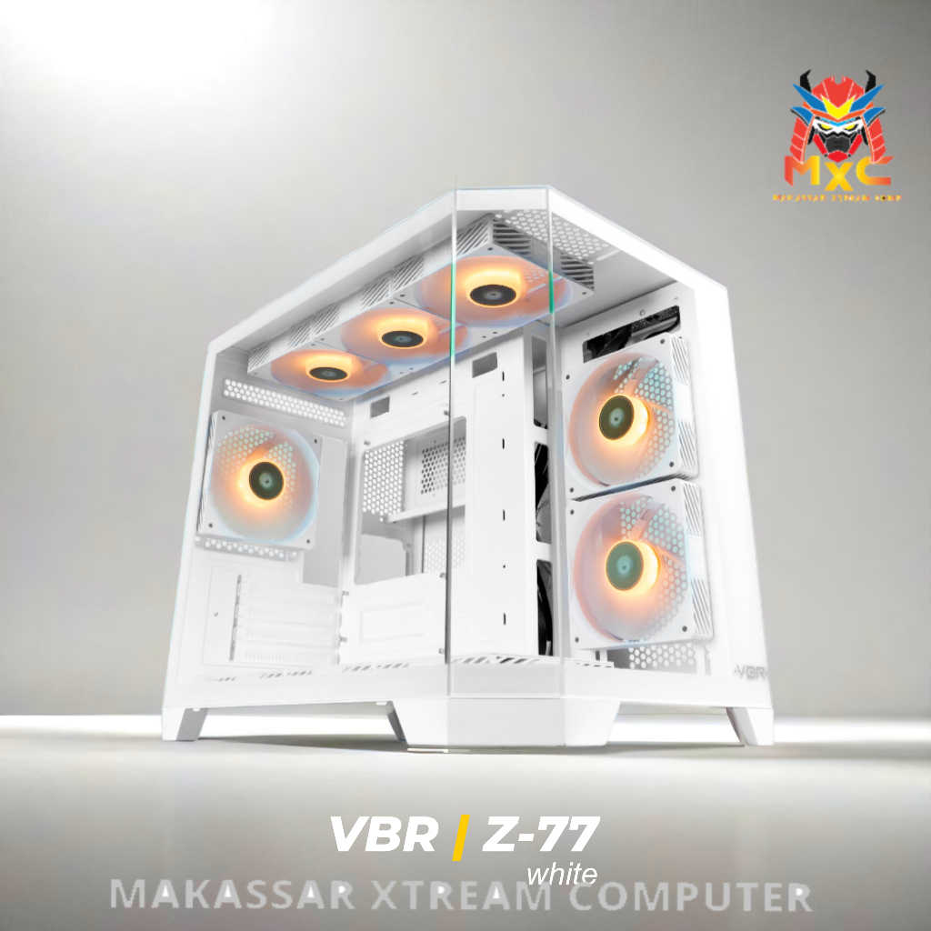 Jual VBR Z77 WHITE GAMING CASE DUAL CHAMBER | Shopee Indonesia