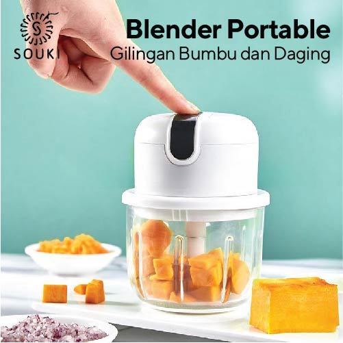 Jual Souki - Portable Blender Gilingan Mini Bumbu dan Daging dengan USB ...