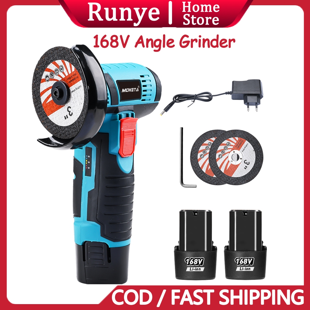 Jual 168V Angle Grinder Portable Cordless Mesin Gerinda Tangan Alat ...