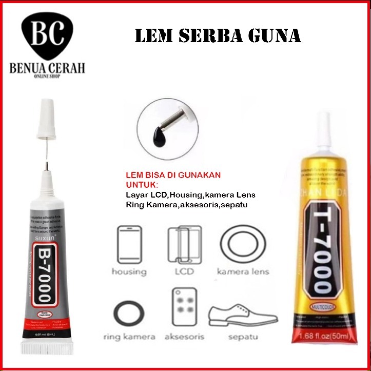 Jual LEM LCD LEM TC LEM LCD 1SET LCD TIPE B7000 BENING DAN T7000 HITAM ...