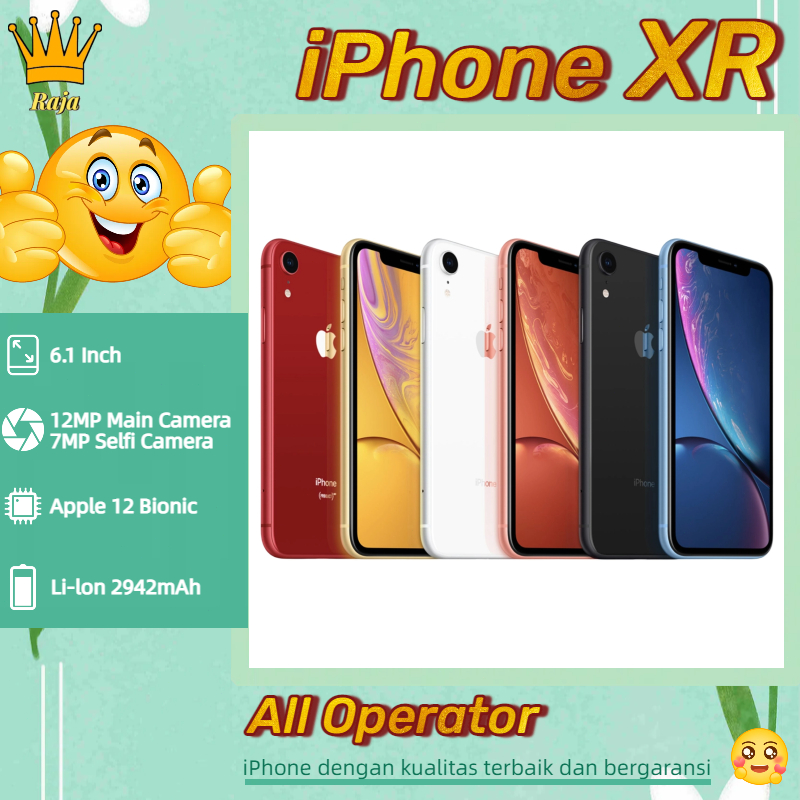 Jual iPhone XR 64GB 128GB 6.1“LCD Fullset Bekas A12 Bionic ORI100 ...