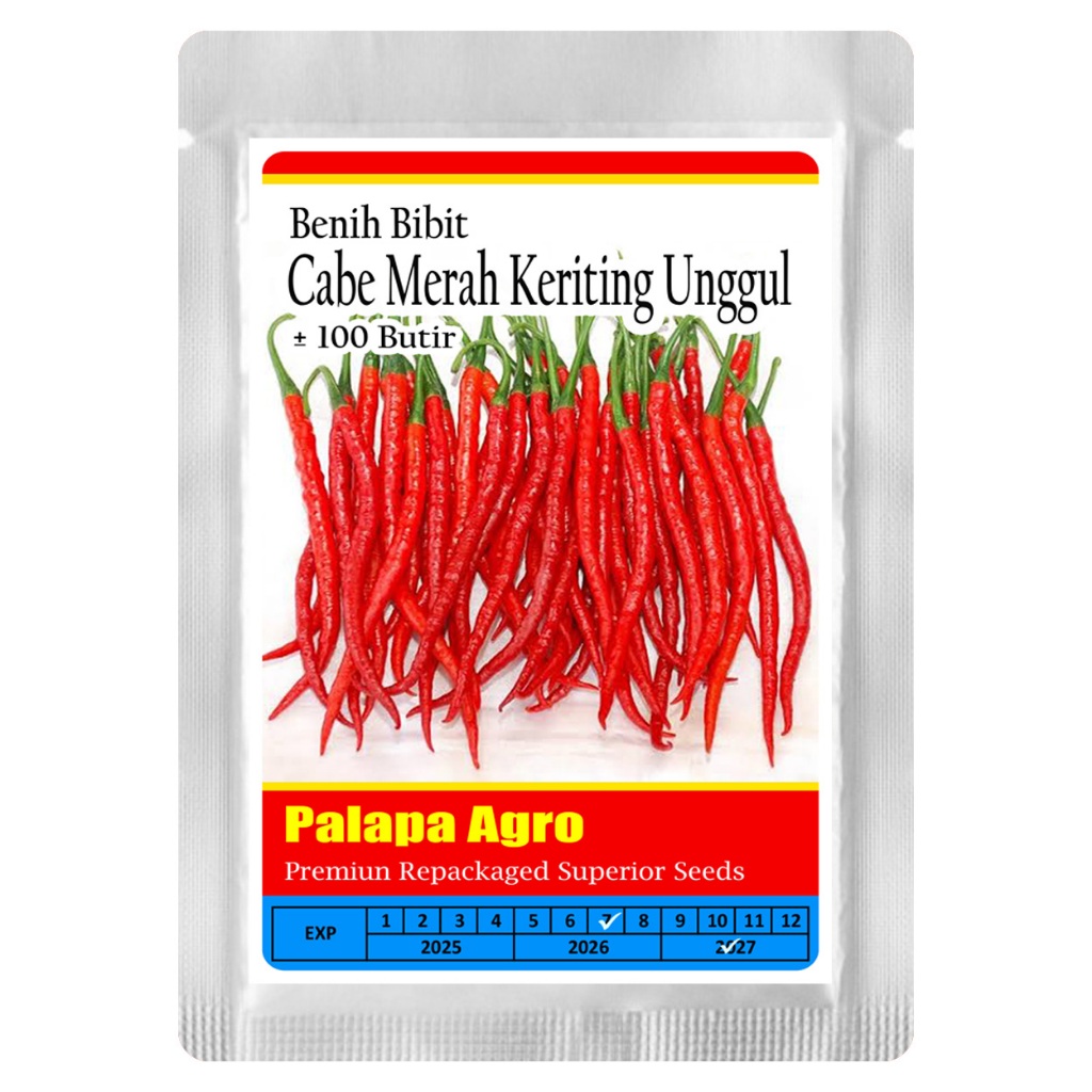 Jual Bibit Cabe Merah Keriting - Benih Unggul Cabe Merah Isi ± 100 ...