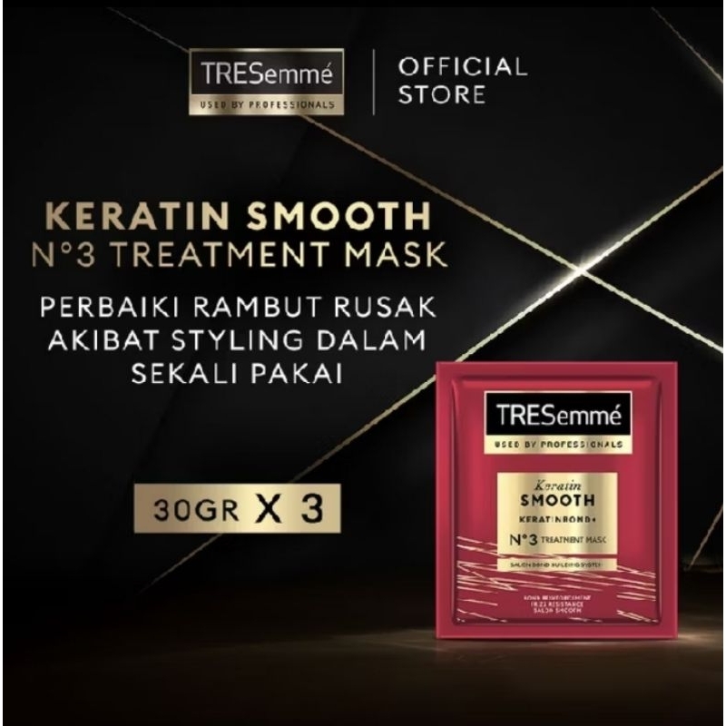 Jual TRESEMME Keratin Smooth Hair Mask Treatment 30ml | Shopee Indonesia