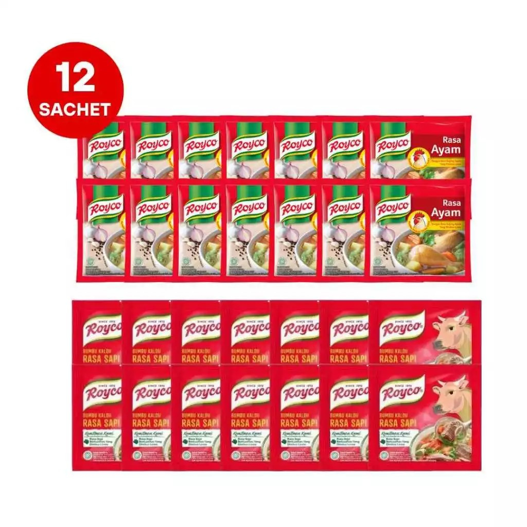 Jual ROYCO BUMBU PENYEDAP 8 GRAM KALDU AYAM / SAPI SACHET RENCENG ( ISI ...
