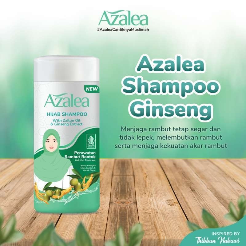 Jual Azalea Hijab Shampoo With Zaitun Oil And Ginseng Extract 170 ML ...