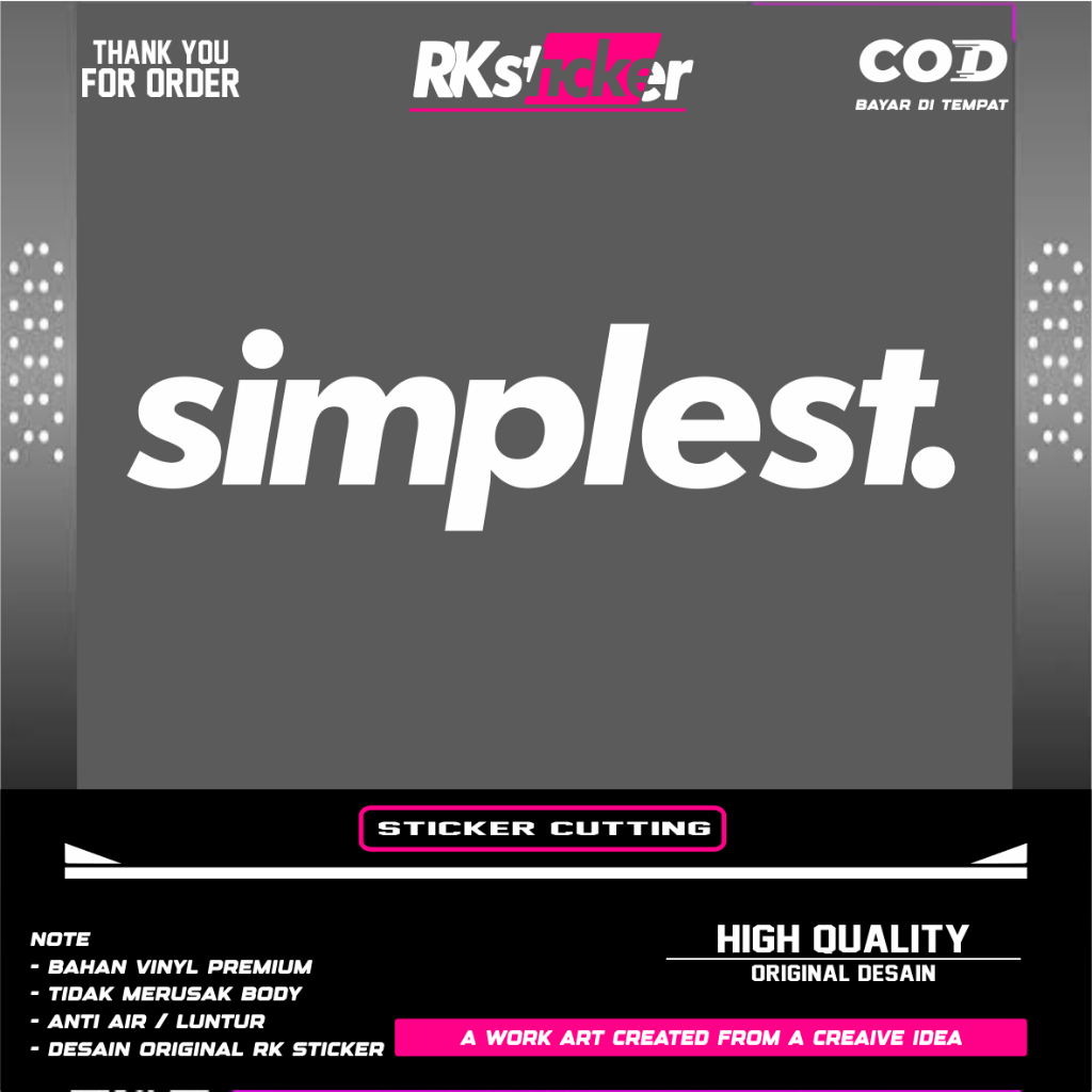 Jual STIKER SIMPLEST. CUTTING STICKER MOTOR HELM VIRAL | Shopee Indonesia