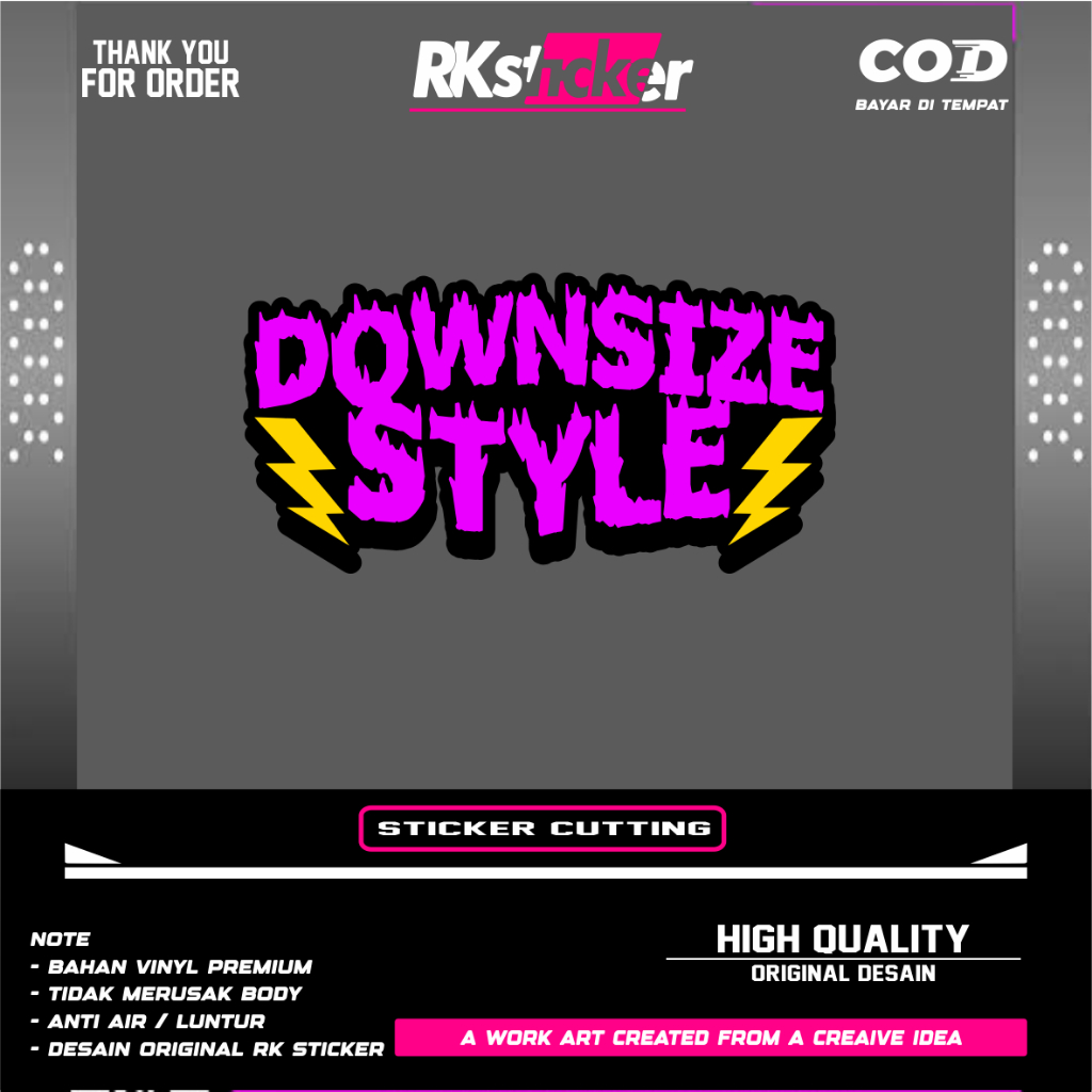 Jual Stiker DOWNSIZE STYLE Cutting sticker ogah jinjit vario viral ...