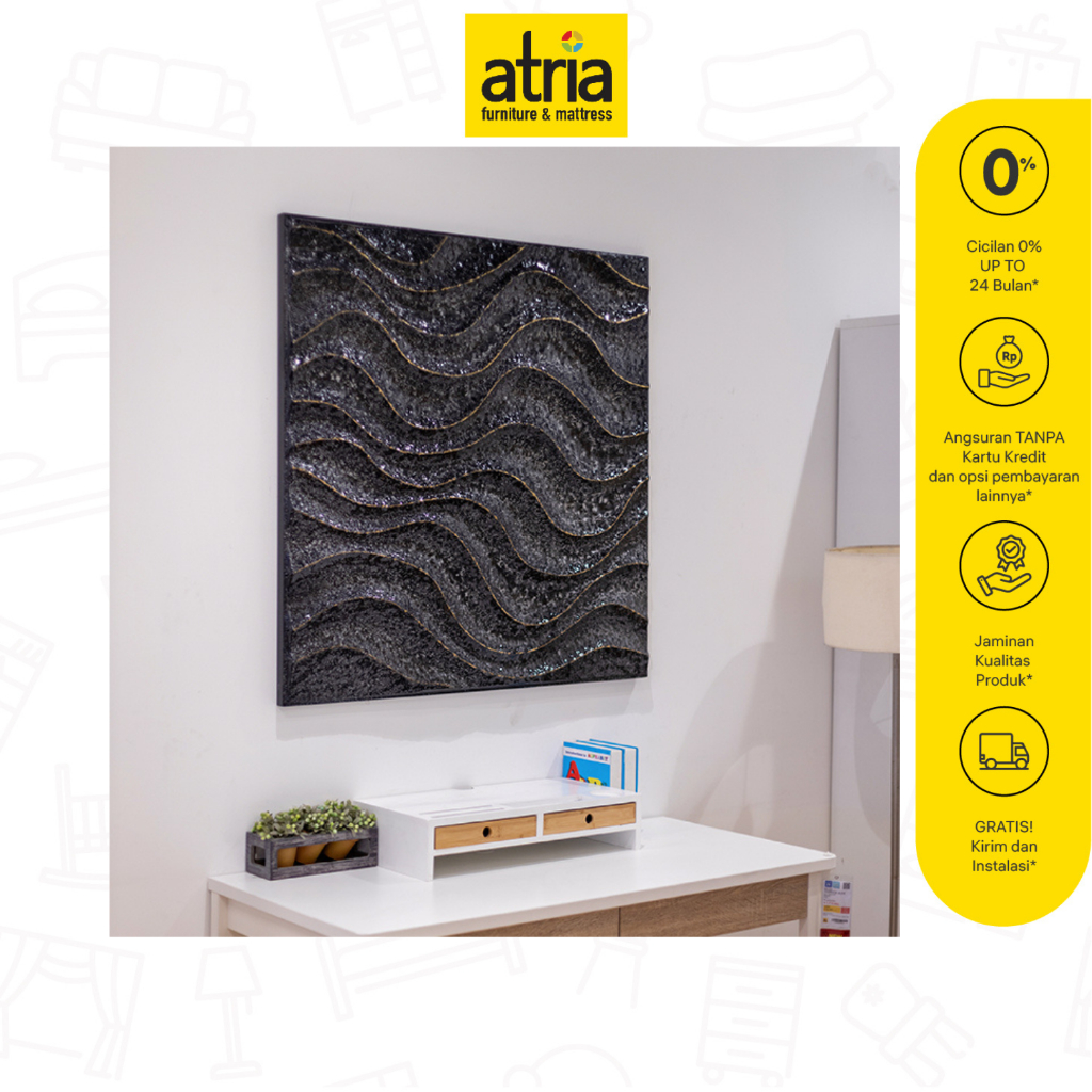Jual Atria Regulus Dekorasi Hiasan Dinding FH46 97X4X97CM Black | Shopee Indonesia