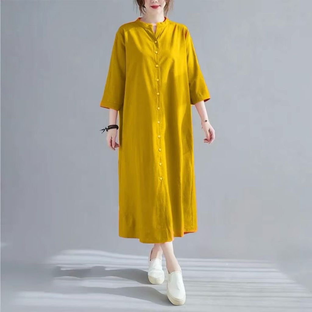 Jual Patria Midi Dress Katun Premium Korean Style Baju Wanita Terbaru ...