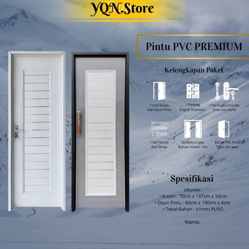 Jual Pintu PVC Kamar Mandi Full Panel My Door Handle Mewah | Shopee ...