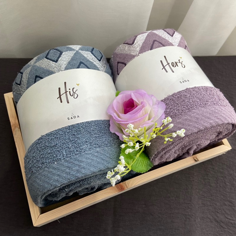 Jual SADA Hampers Handuk Couple Tray Set Kado Pernikahan Seserahan ...