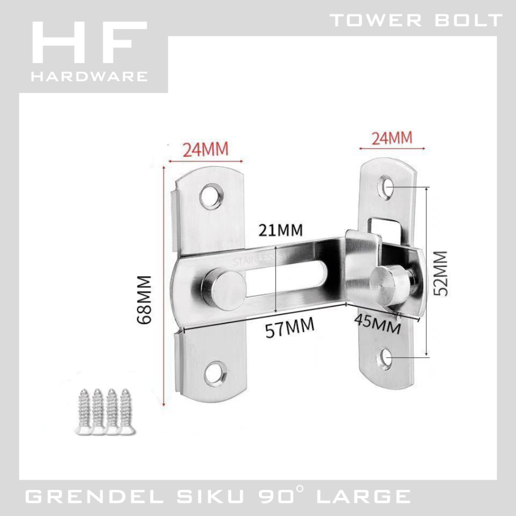 Jual HF INDONESIA GRENDEL SIKU / KUNCI SUDUT / 90 DERAJAT GERENDEL ...