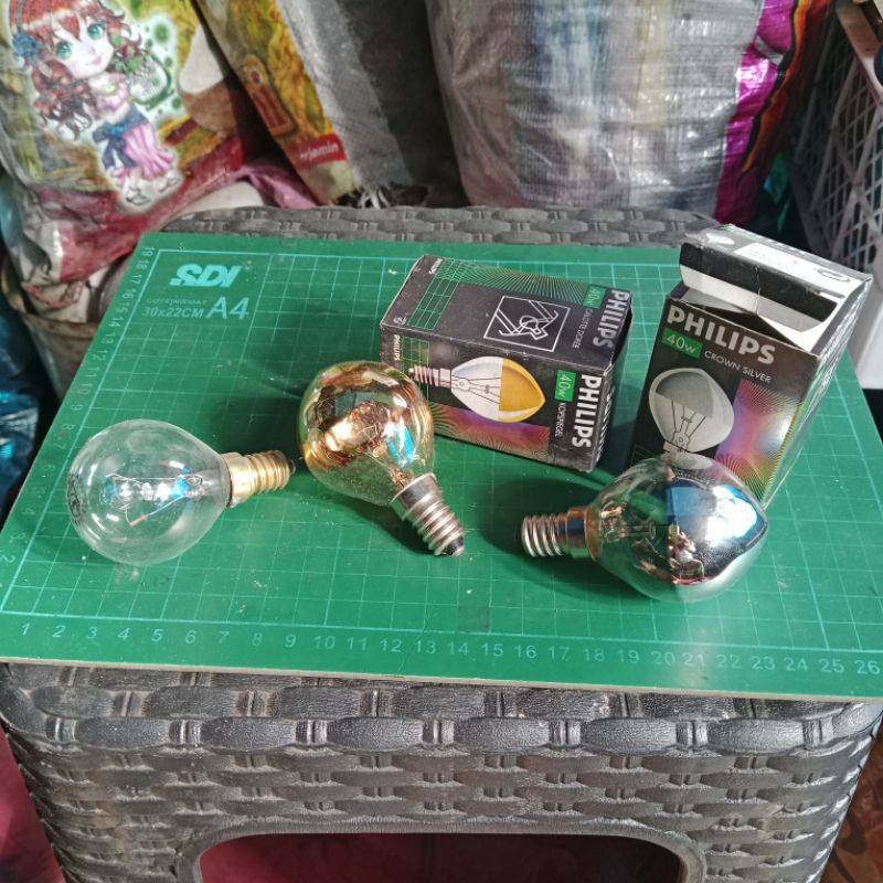 Jual lampu pijar philips 220Vac -40Wat - varian - fiting E14 | Shopee ...