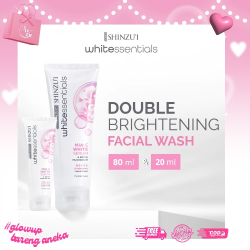 Jual Shinzui Double Brightening Facial Wash Snow Mushroom | Shopee ...