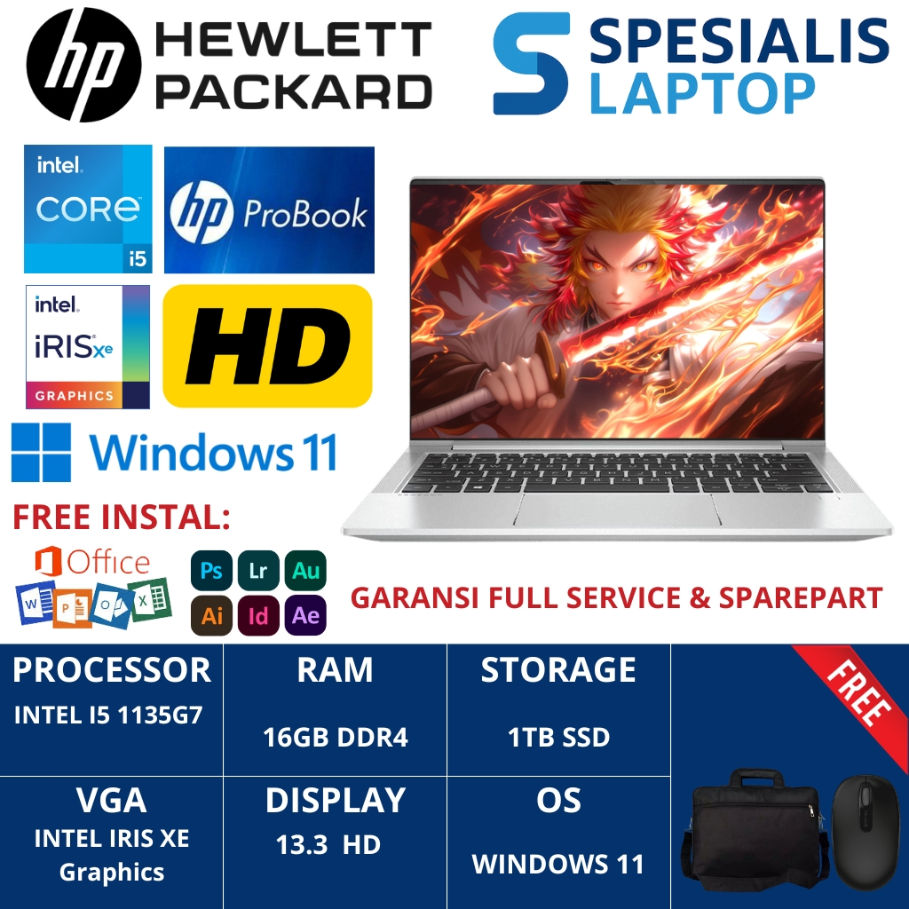Jual HP ProBook 430 G8 Intel Core i5 1135G7 RAM 16GB 512GB SSD 14 HD ...