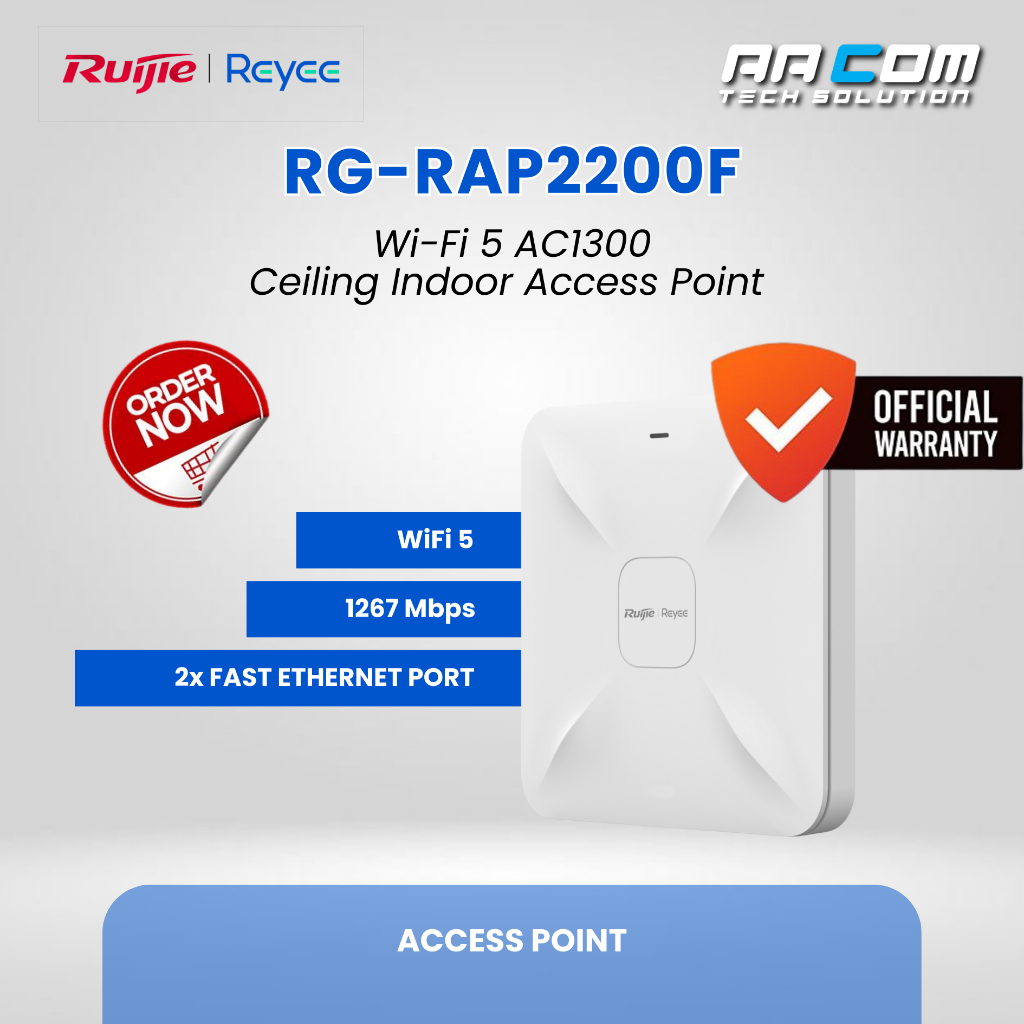 Jual RUIJIE REYEE RG-RAP2200(F) CEILING ACCESS POINT | Shopee Indonesia