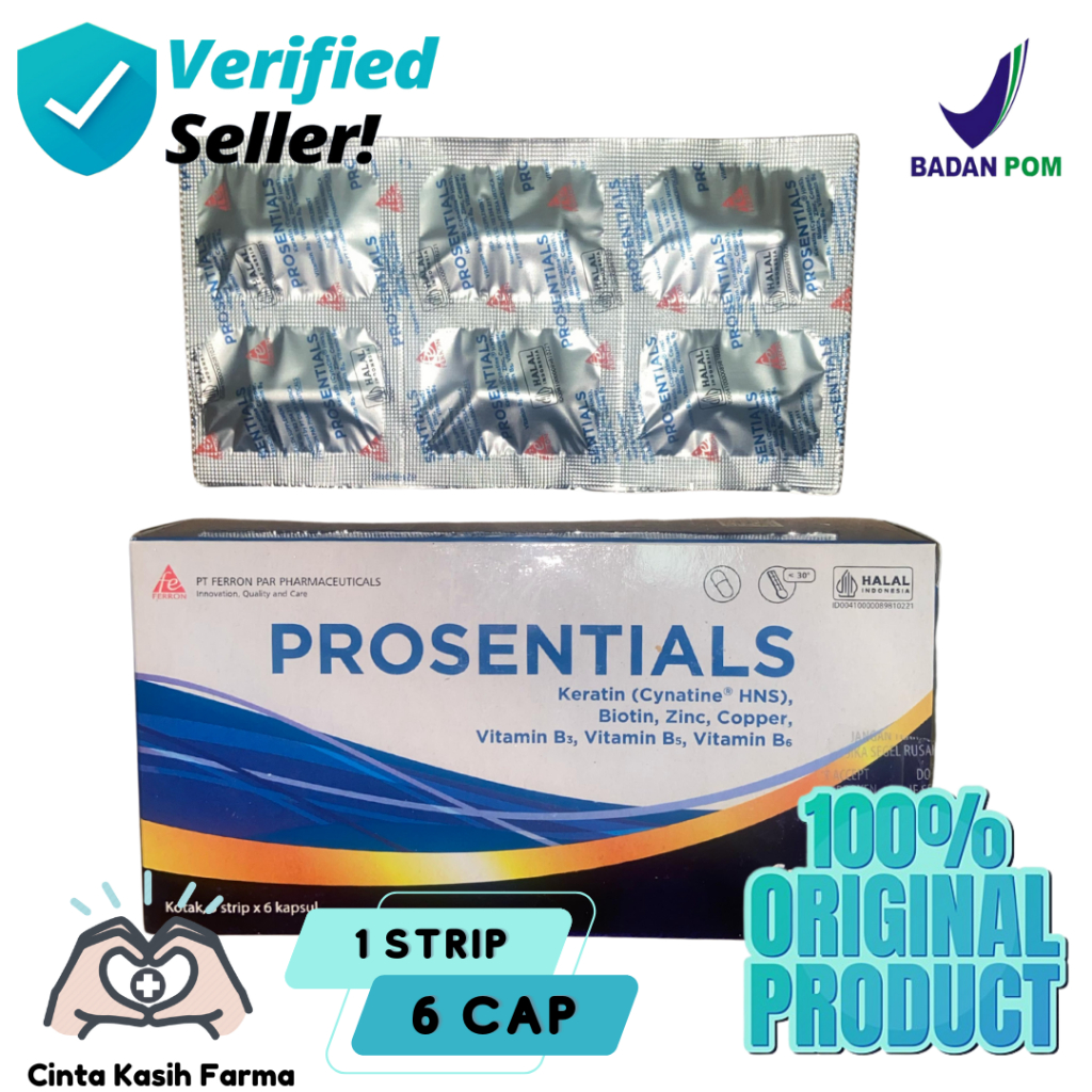 Jual Prosentials Eceran per 1 Strip isi 6 Kapsul - Vitamin Rambut ...