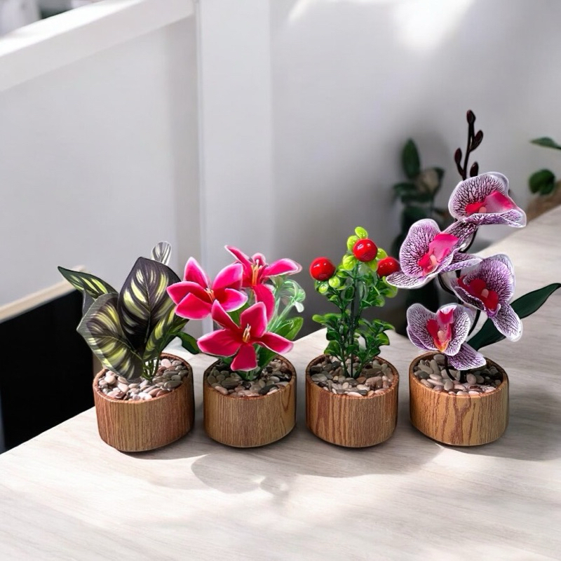 Jual Paket hemat 4pcs bunga artificial aesthetic sesuai foto ( vas ...