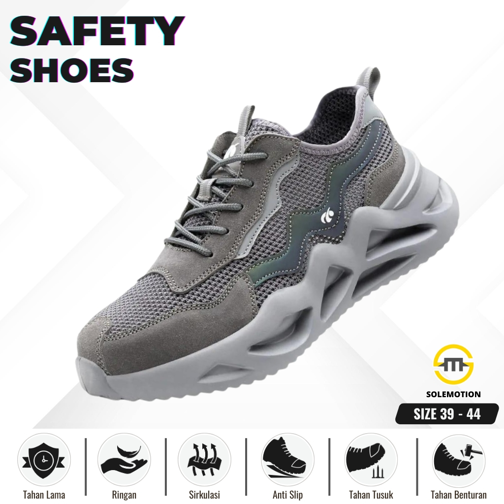 Jual Sneakers Sepatu Safety Ujung Besi Anti Slip STONAR Sepatu ...