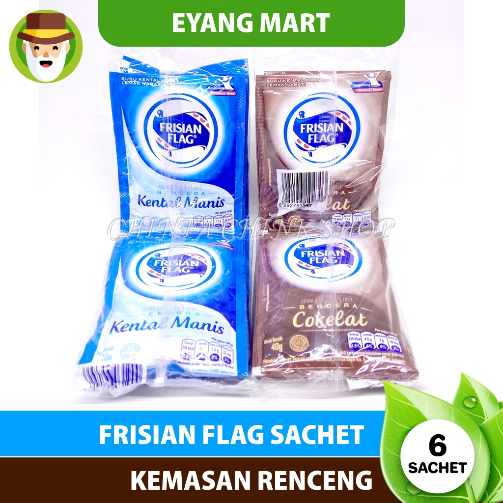 Jual Frisian Flag SKM Susu Bendera Coklat Putih Sachet 1 Renceng 38g ...