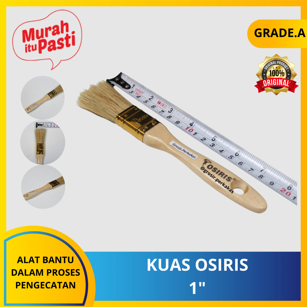 Jual KUAS OSIRIS 1" - premium - model crocodile - model eterna - kuas tangan - gagang kayu. [A ...