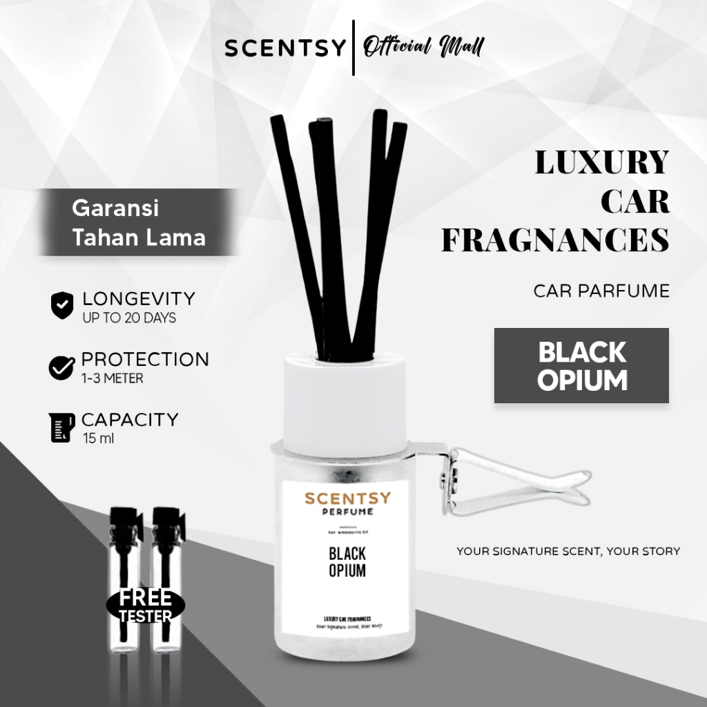Jual SCENTSY Parfum Mobil Capit AC 15 ml Car Freshener BLACK OPIUM ...