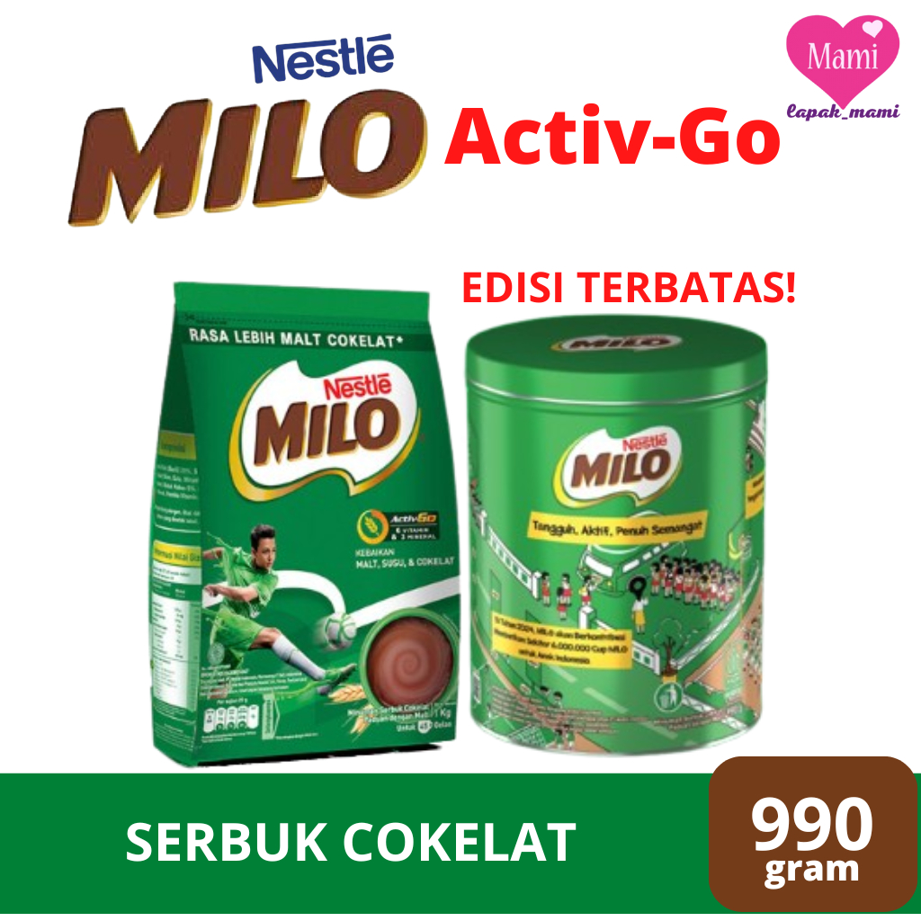Jual MILO ACTIV-GO Minuman Serbuk Cokelat dengan Ekstrak Malt (Barli) 990g | Shopee Indonesia