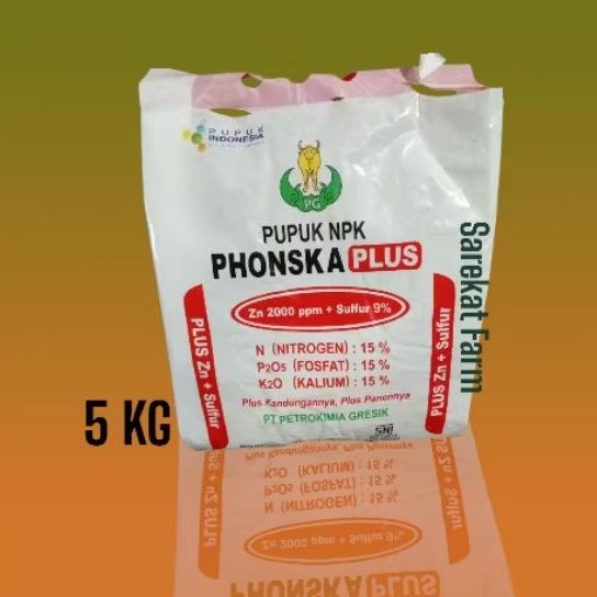 Jual PUPUK NPK PHONSKA PLUS (15 15 15) 5KG KEMASAN PABRIK PETROKIMIA ...