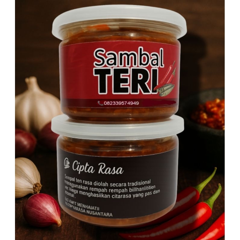 Jual Cipta rasa - Sambal ikan teri 150g | Shopee Indonesia