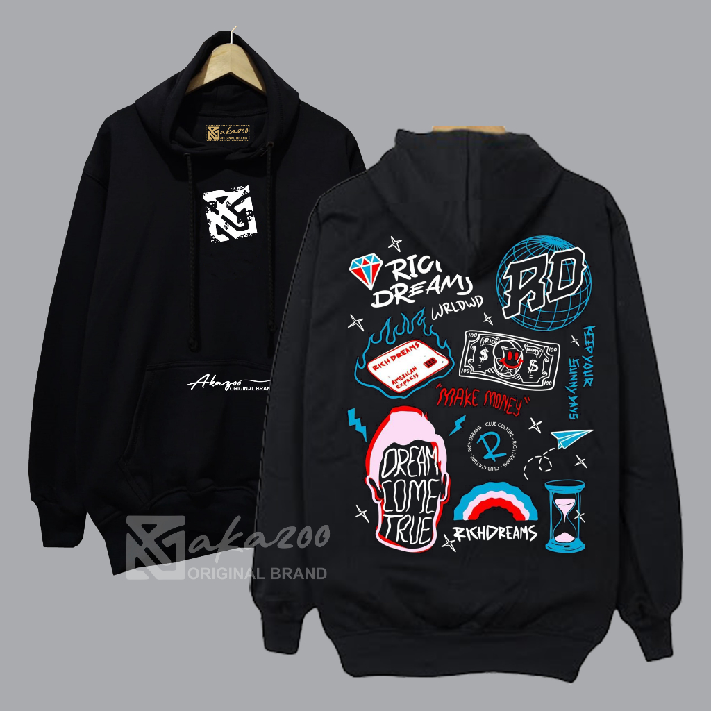 Jual hudy cowok hoodie distro original bahan tebal AKAZOO | Shopee ...