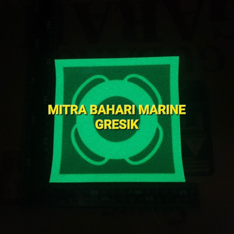 Jual Stiker IMO Symbol IMPA 334056 Lifebuoy Ukuran 15x15cm Glow In The ...