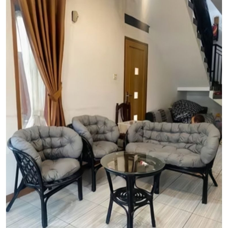 Jual PROMO AMBYAR 1 SET KURSI RUANG TAMU BAHAMA GRATIS BANTAL ROTAN ...