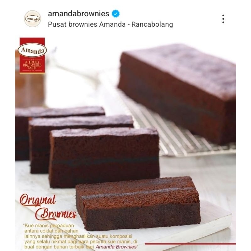 Jual BROWNIES AMANDA ORIGINAL AMANDA BROWNIES ORIGINAL BROWNIES KUKUS AMANDA BROWNIES COKLAT ...