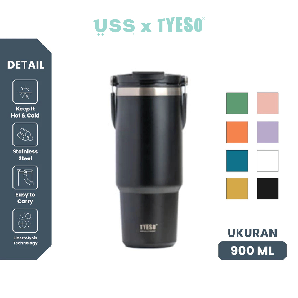 Jual USS x Tyeso Tumbler Minum 900ml TS-8828 Stainless Vacuum Insulated Portable Thermos ...
