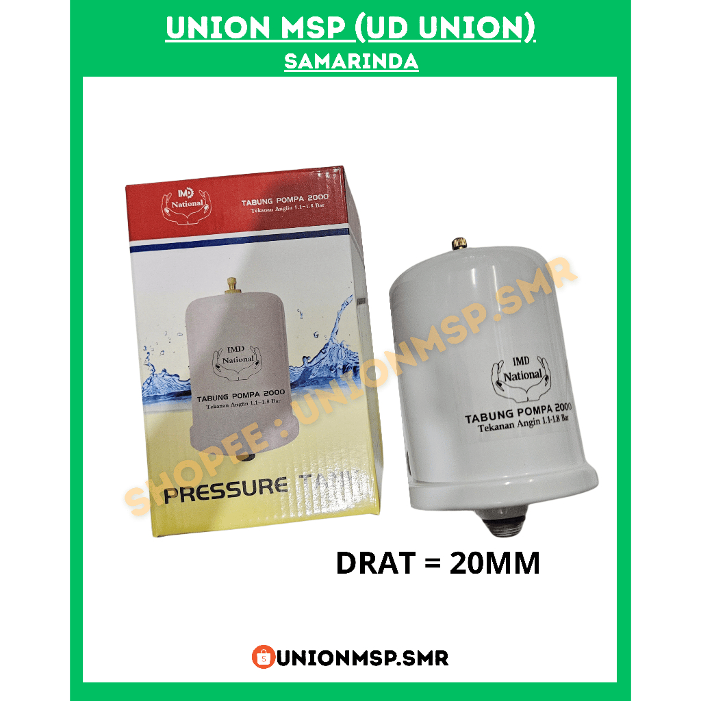 Jual PRESSURE TANK 2 LITER DRAT 20MM UNTUK POMPA AIR OTOMATIS | TANGKI ...