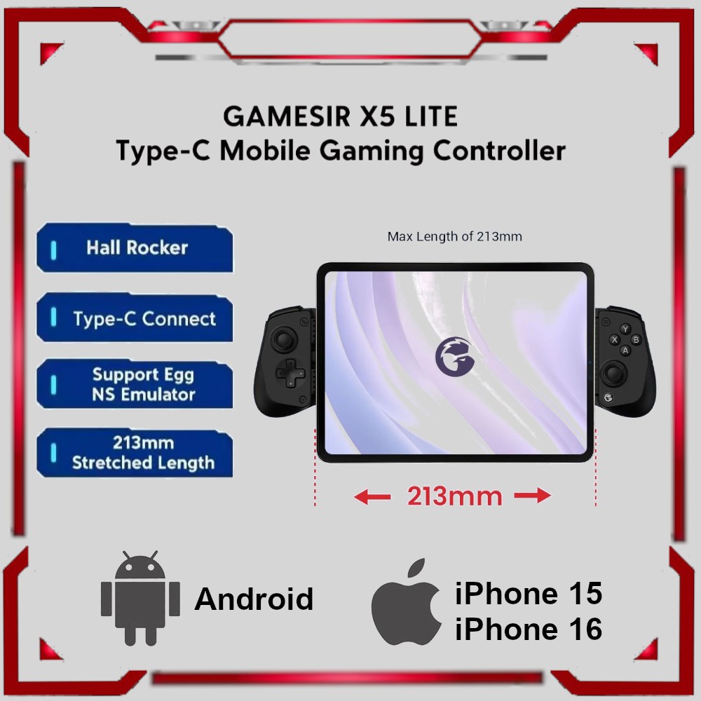 Jual GameSir X5 Lite Type C Stick Controller Gamepad Mobile Gaming for ...