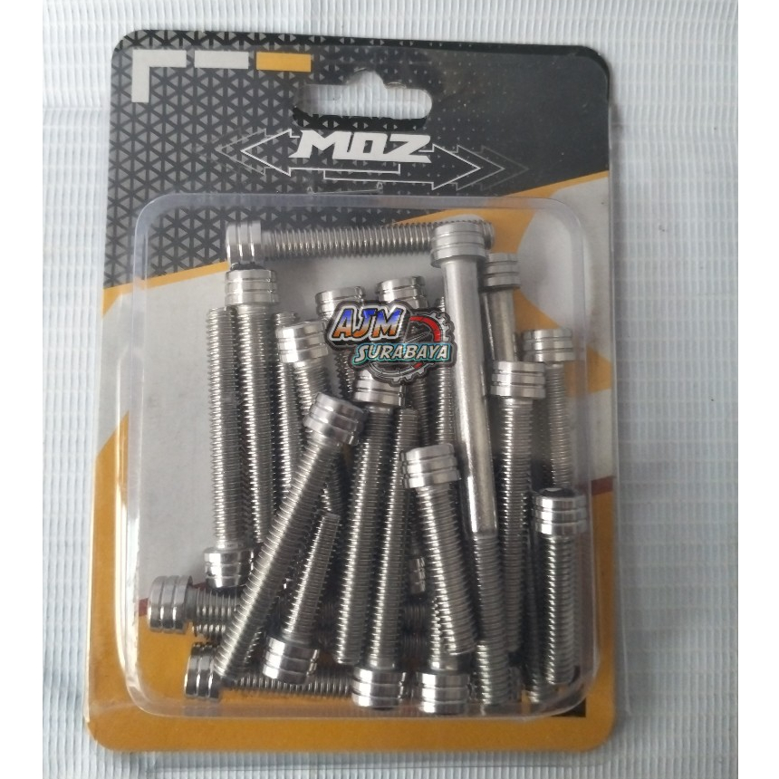 Jual BAUT PROBOLT BLOK MESIN TIGER GL MEGAPRO STAINLEES SET KANAN KIRI 23PCS MOS IMPORT ...