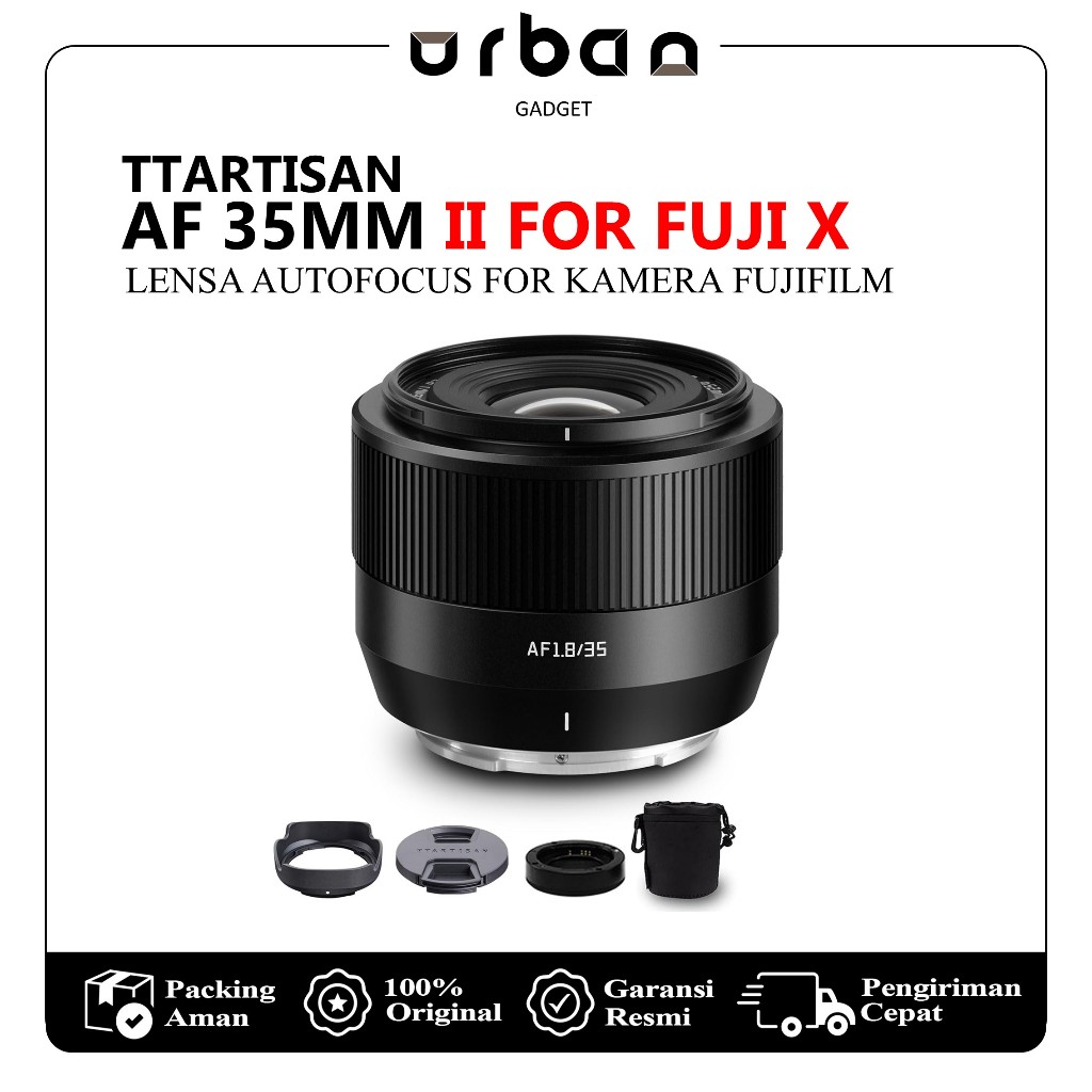 Jual TTArtisan AF 35mm Mark II F1.8 for Auto Focus Lens for Fujifilm X Mount XA7 XA5 XT5 XT30 ...