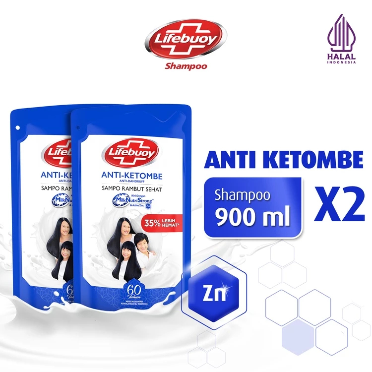 Jual Lifebuoy Shampoo Anti Dandruff 900ml Pouch x2 | Shopee Indonesia