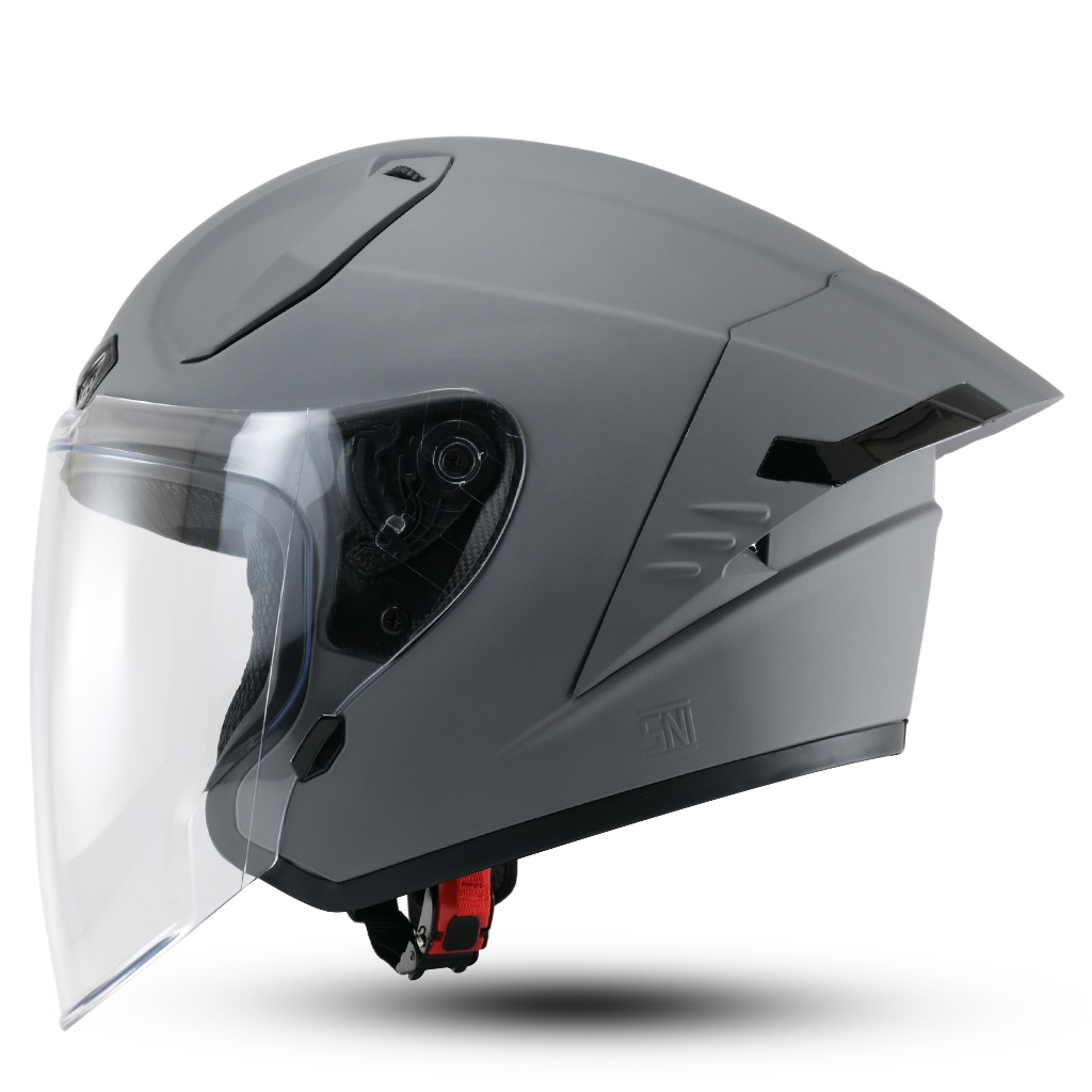 Jual R-SIX Helm Half Face Helem Motor SNI Delta Series Warna Black Doff ...