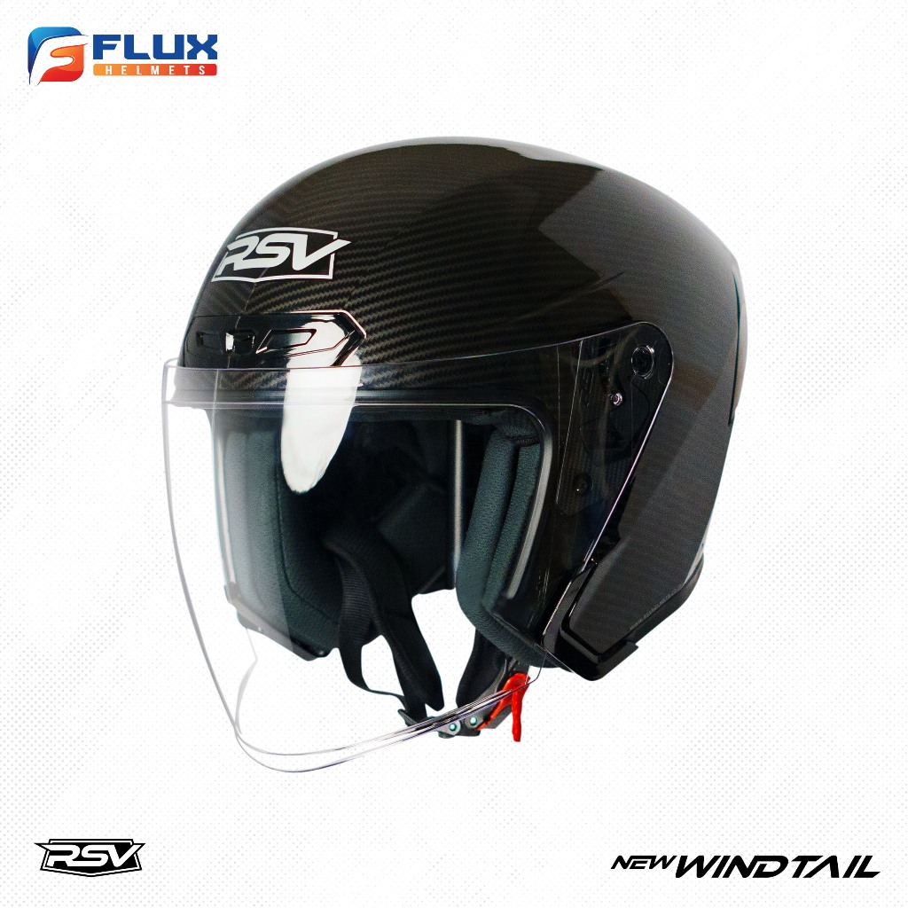 Jual [ORIGINAL RSV] Helm RSV New Windtail Carbon Glossy - Helm Half ...